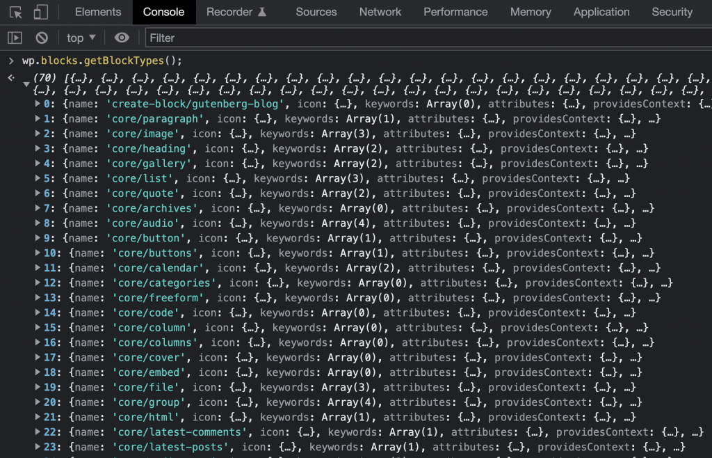 How To Get A List Of All Registered Gutenberg Blocks The WordPress 